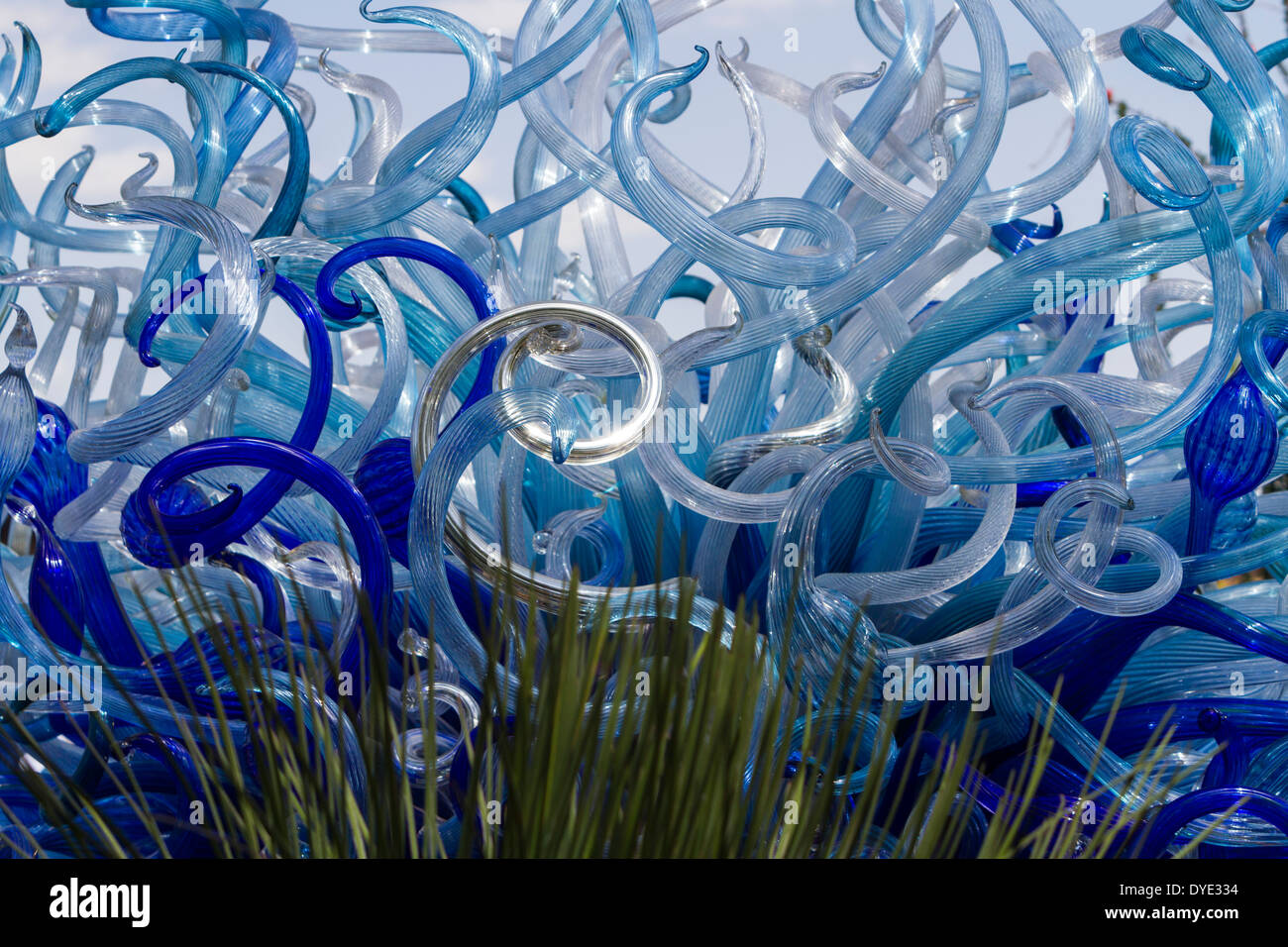 Glass sculpture, Desert Botanical Gardens, Phoenix, Arizona, USA Stock ...