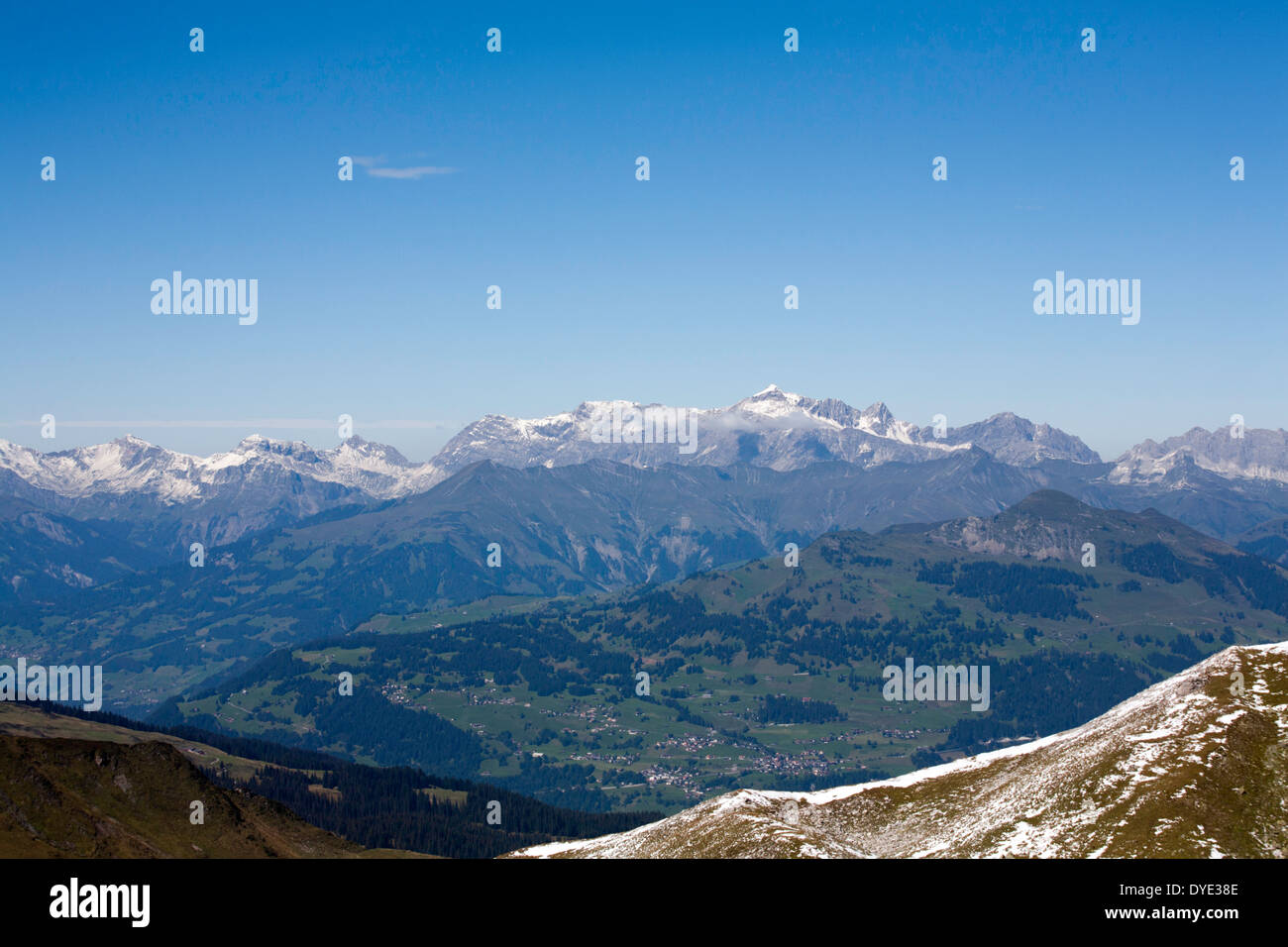 The Ratikon Alps above The Landquart Valley including The Drusenfluh ...