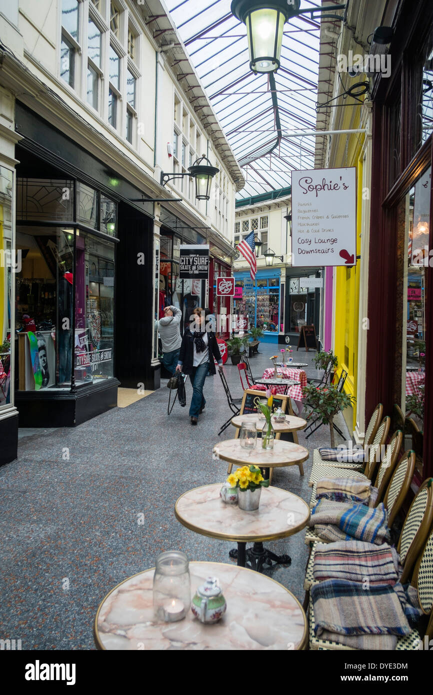 High Street Arcade, Cardiff City centre Wales UK Stock Photo - Alamy