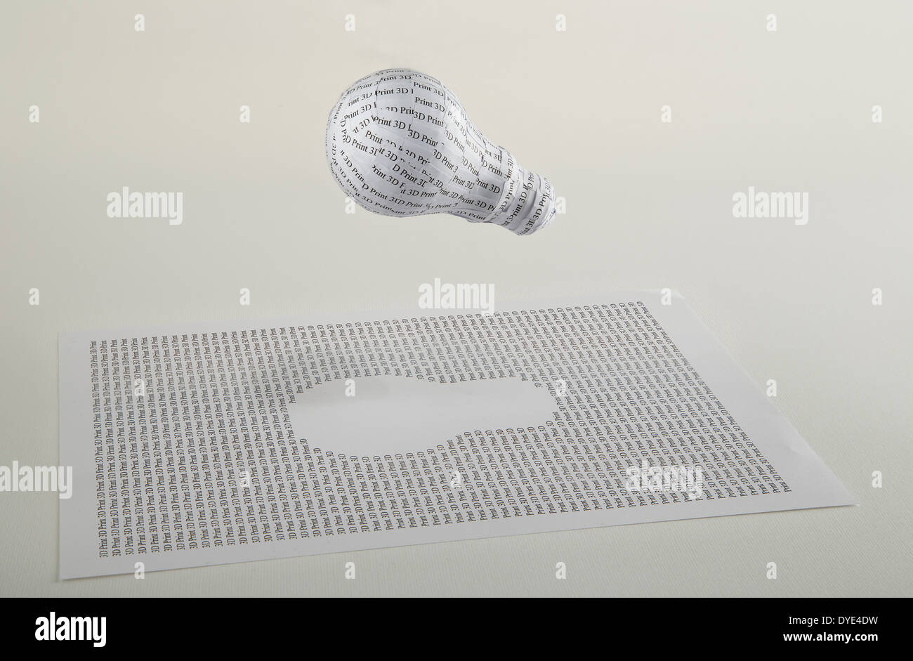 3D printed lightbulb concept: from idea to rapid prototyping Stock ...