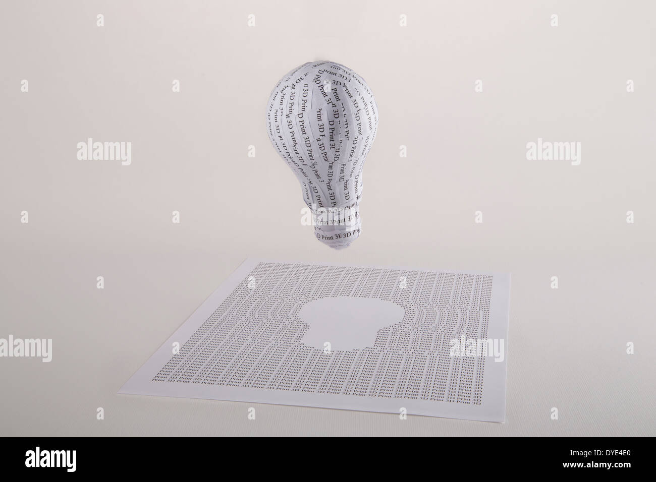 3D printed lightbulb concept: from idea to rapid prototyping Stock ...