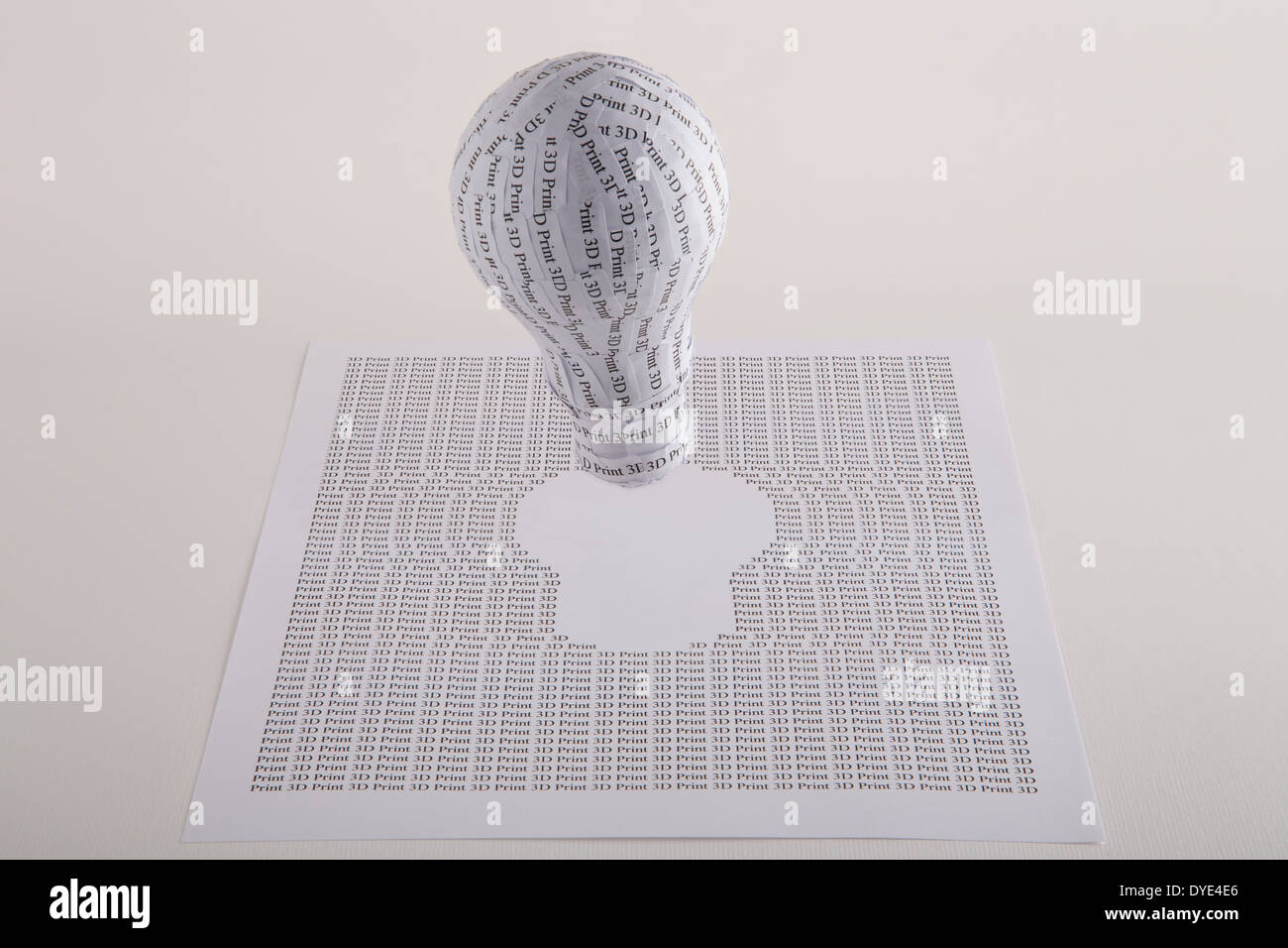 3D printed lightbulb concept: from idea to rapid prototyping Stock ...