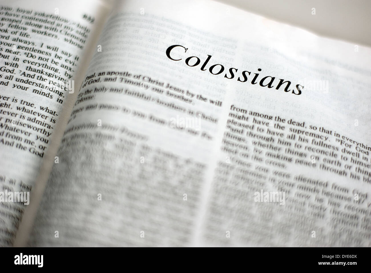 Book of Colossians in the Bible Stock Photo - Alamy Book of Colossians in the Bible Stock Photo - Alamy