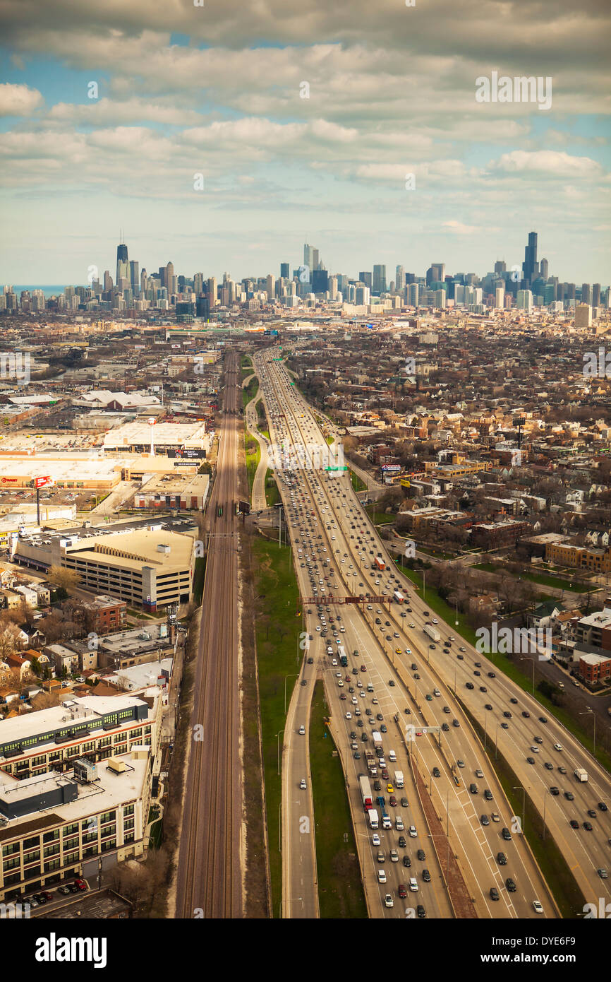 Aerial city highway united states High Resolution Stock Photography and ...