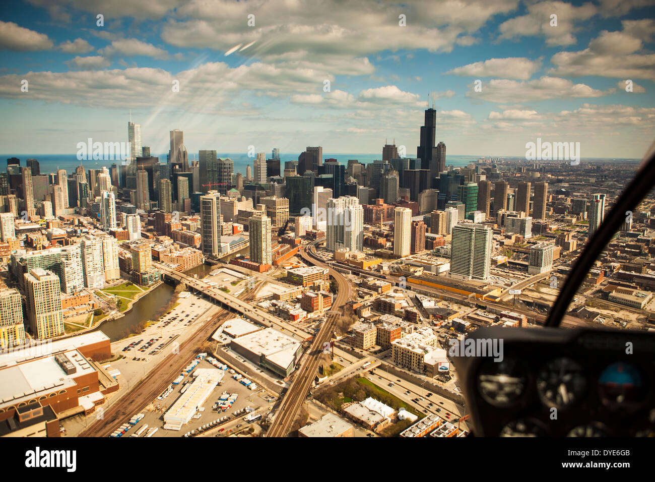 Chicago from helicopter High Resolution Stock Photography and Images ...