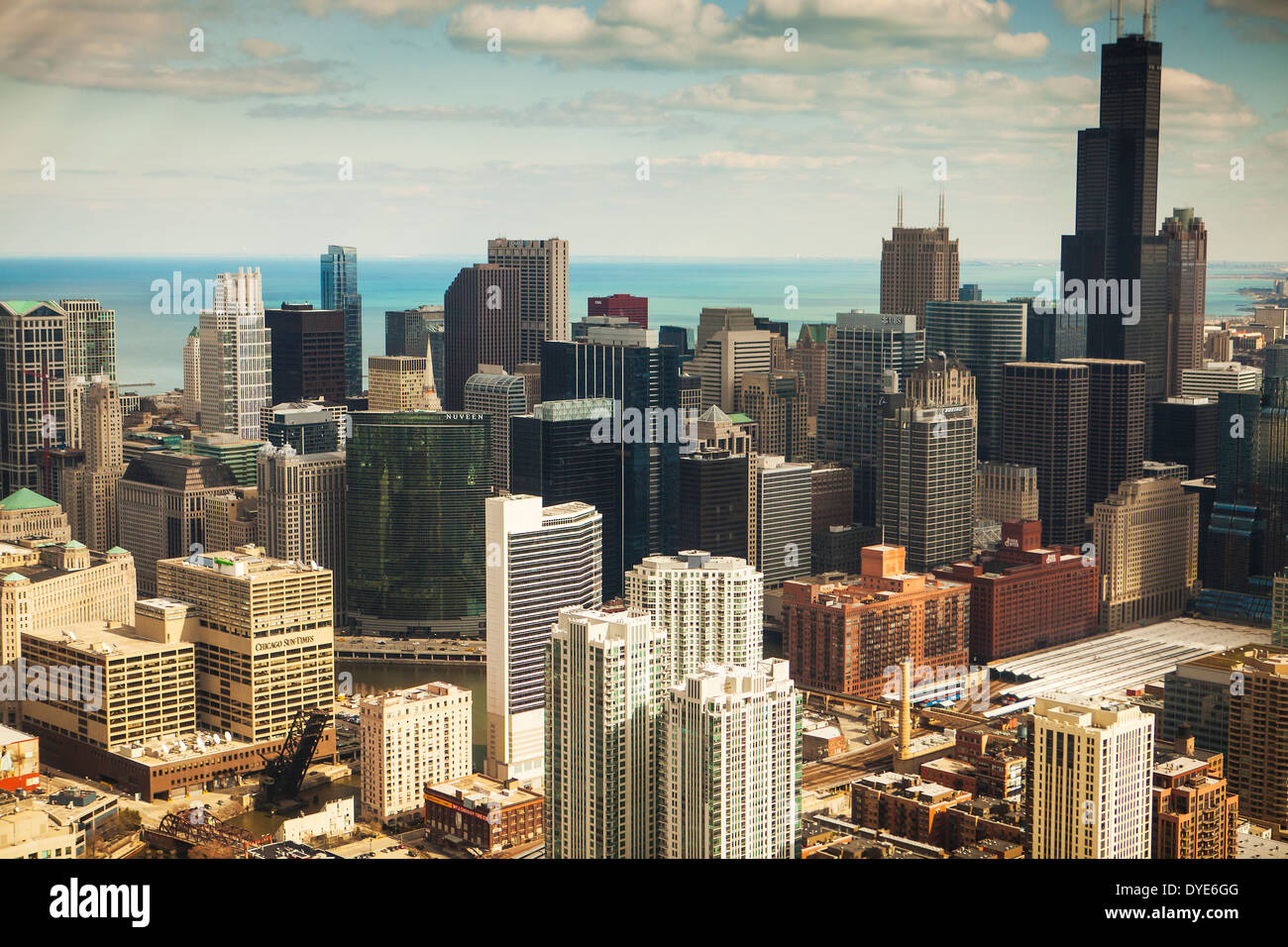 Aerial view of chicago hi-res stock photography and images - Alamy