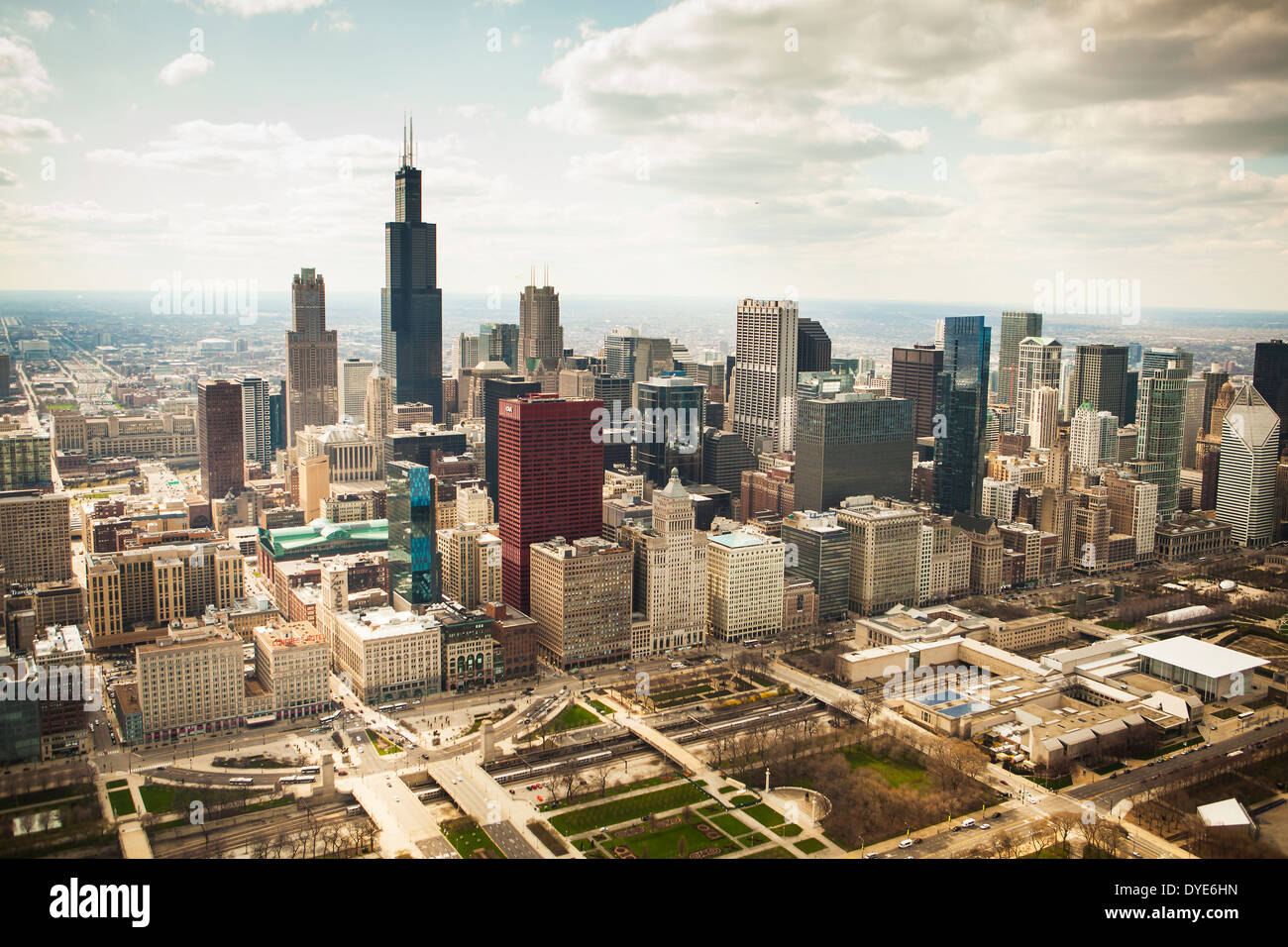 Aerial view of Chicago, Illinois Stock Photo - Alamy