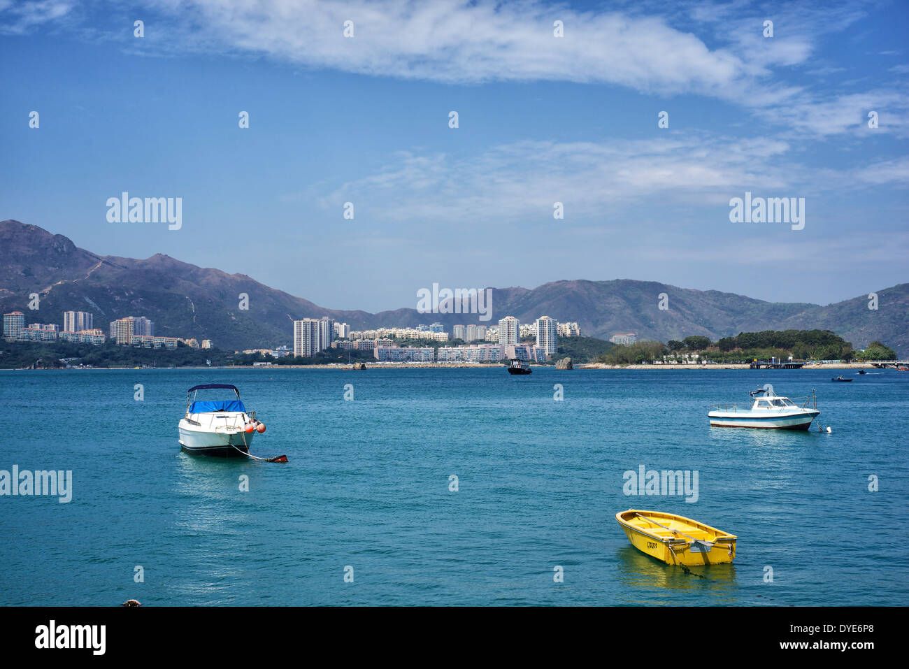 Hong Kong Discovery Bay viewed from Peng Chau Stock Photo - Alamy