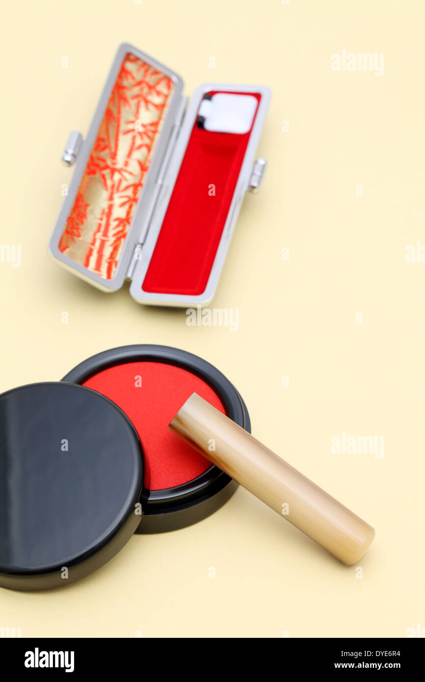 Japanese stamp (hanko Stock Photo - Alamy