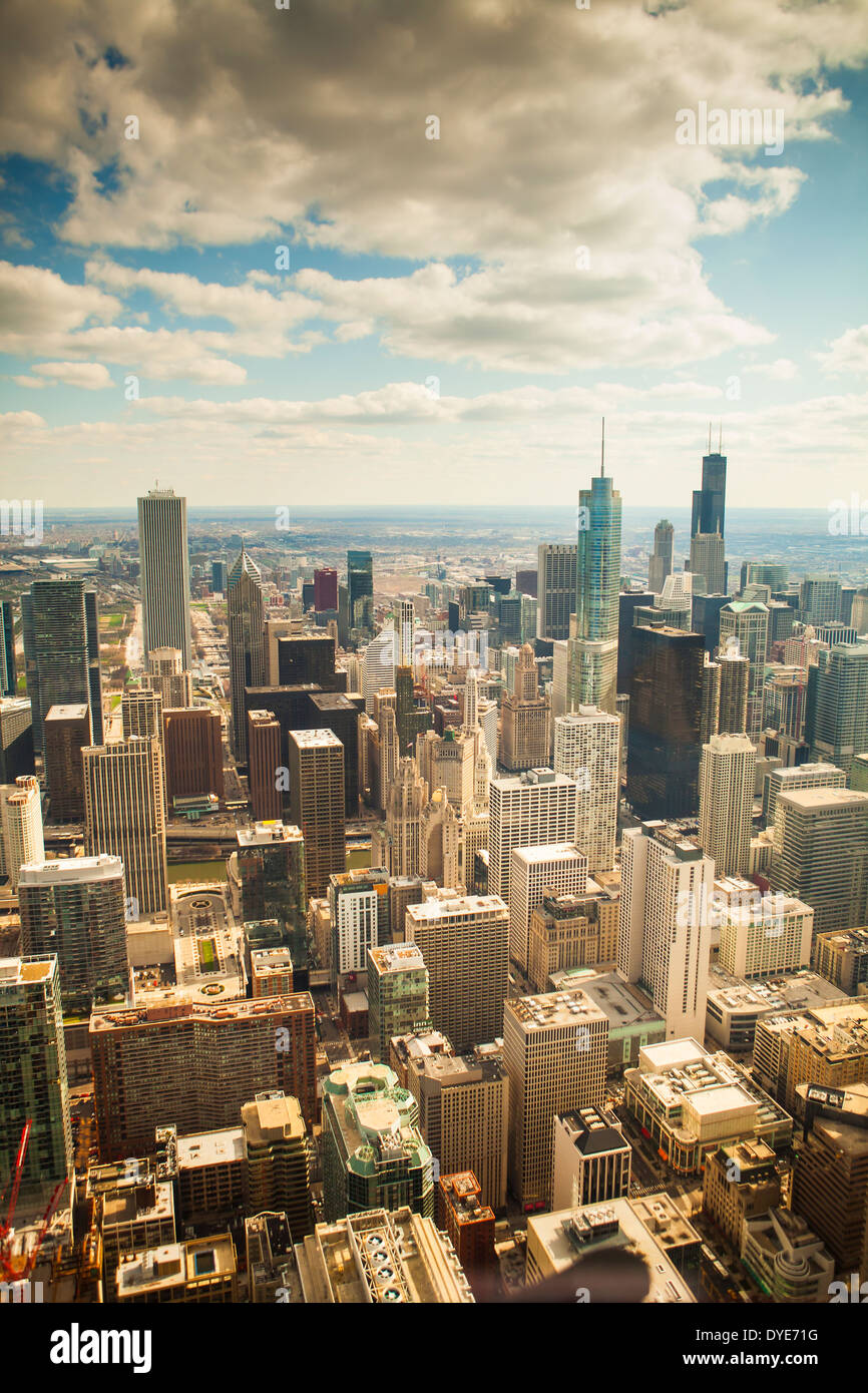 Chicago from helicopter hi-res stock photography and images - Alamy