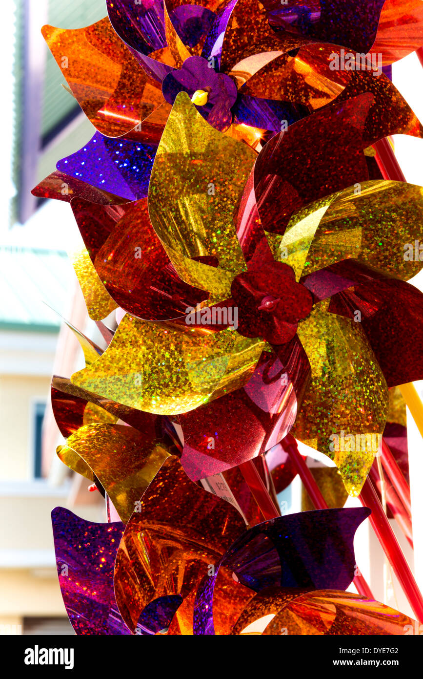 Sparkling Colorful Plastic Pinwheels on Display Stock Photo - Alamy