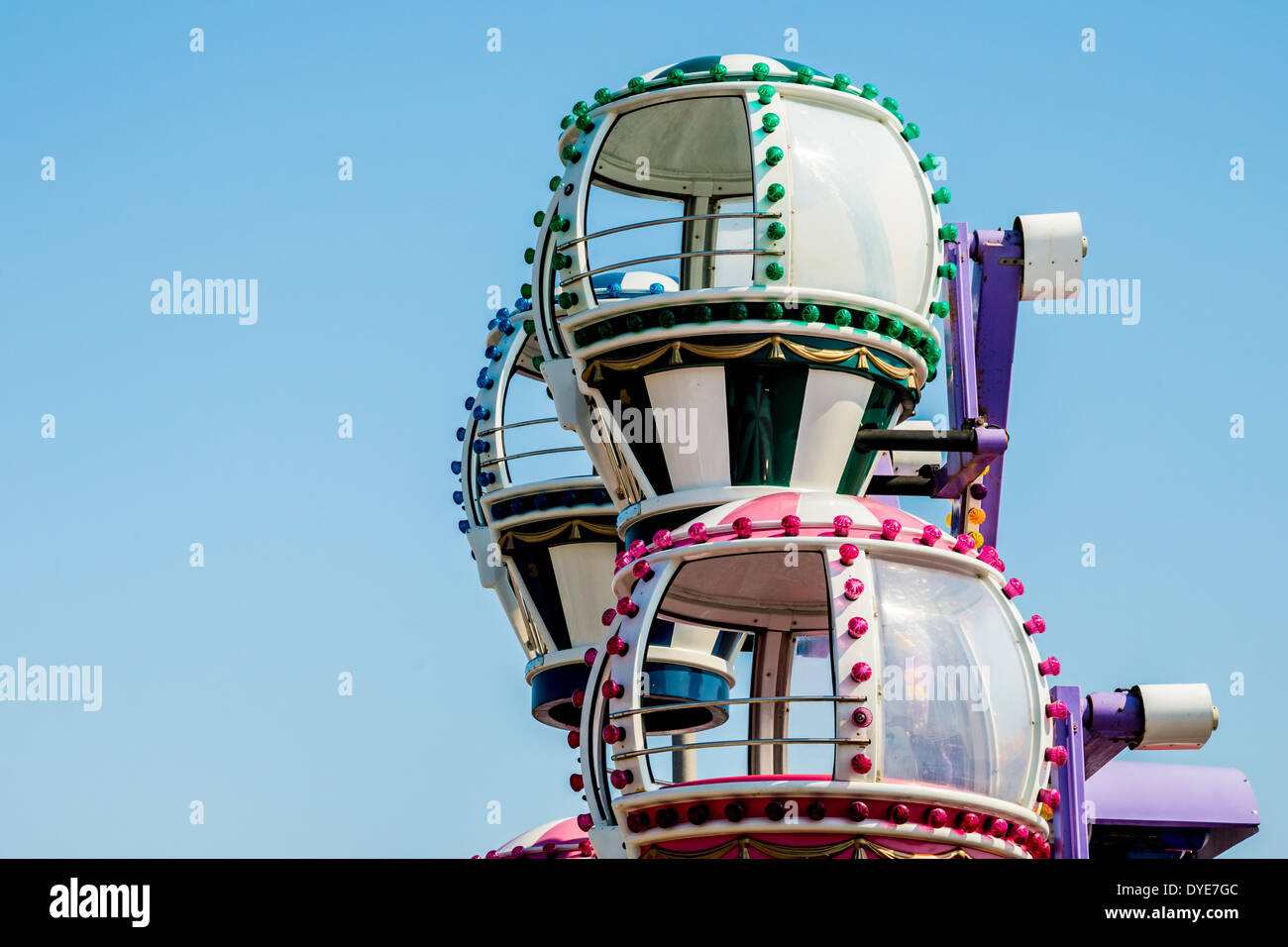 Amusement Ride, Blue Sky Stock Photo - Alamy