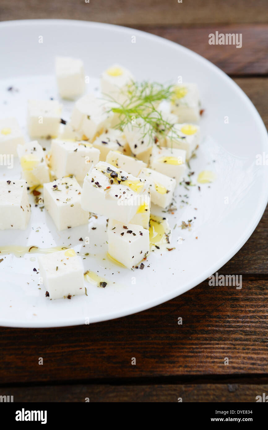 Feta cheese cubes hi-res stock photography and images - Alamy