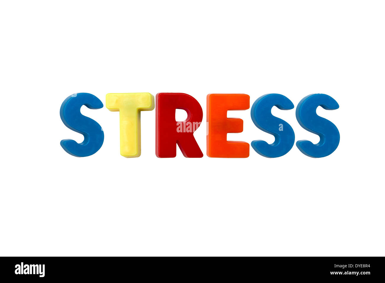 Letter magnets STRESS isolated on white Stock Photo - Alamy