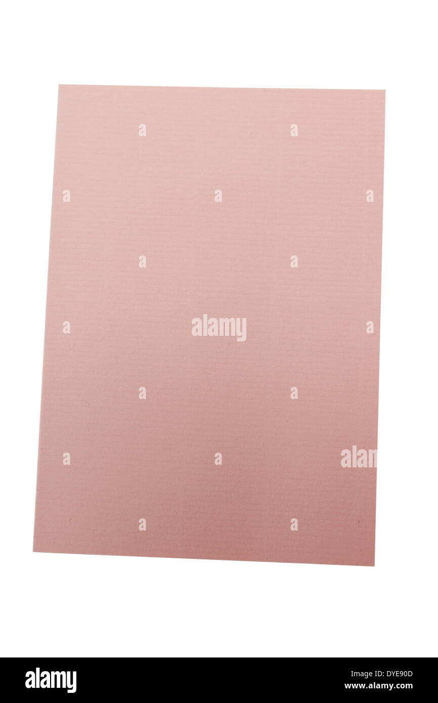 Pink card isolated on white background Stock Photo - Alamy