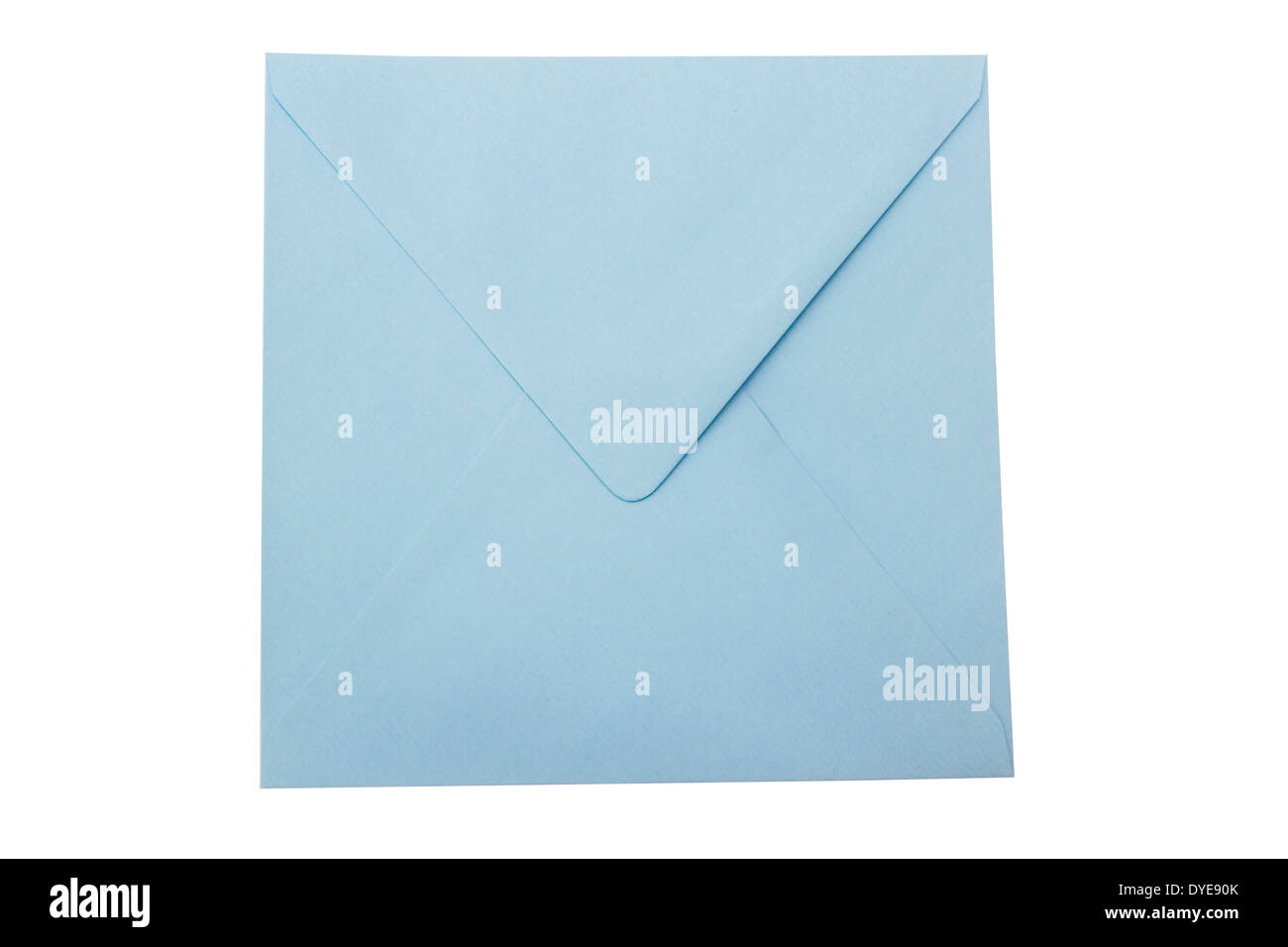 Blue envelope isolated on white background Stock Photo - Alamy