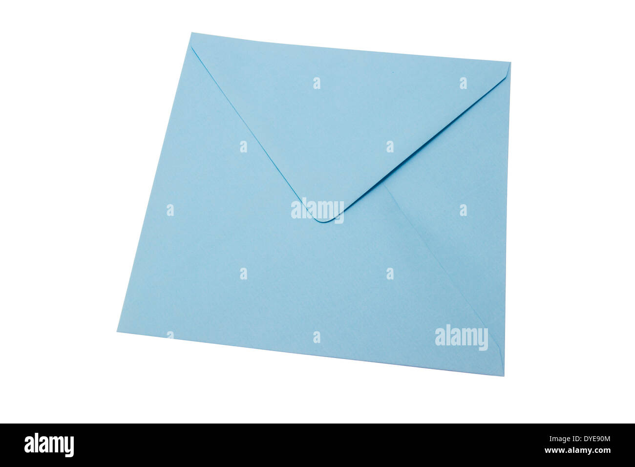Blue envelope isolated on white background Stock Photo - Alamy