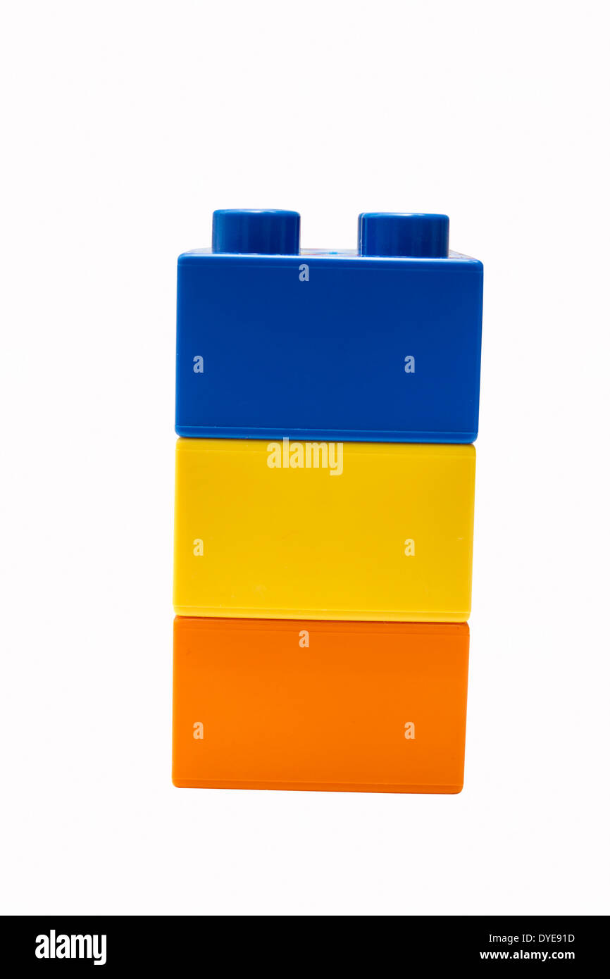 colorful building blocks isolated on white Stock Photo - Alamy