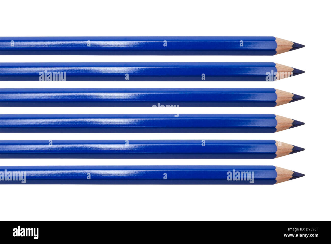 Blue color pencil isolated on white background Stock Photo - Alamy