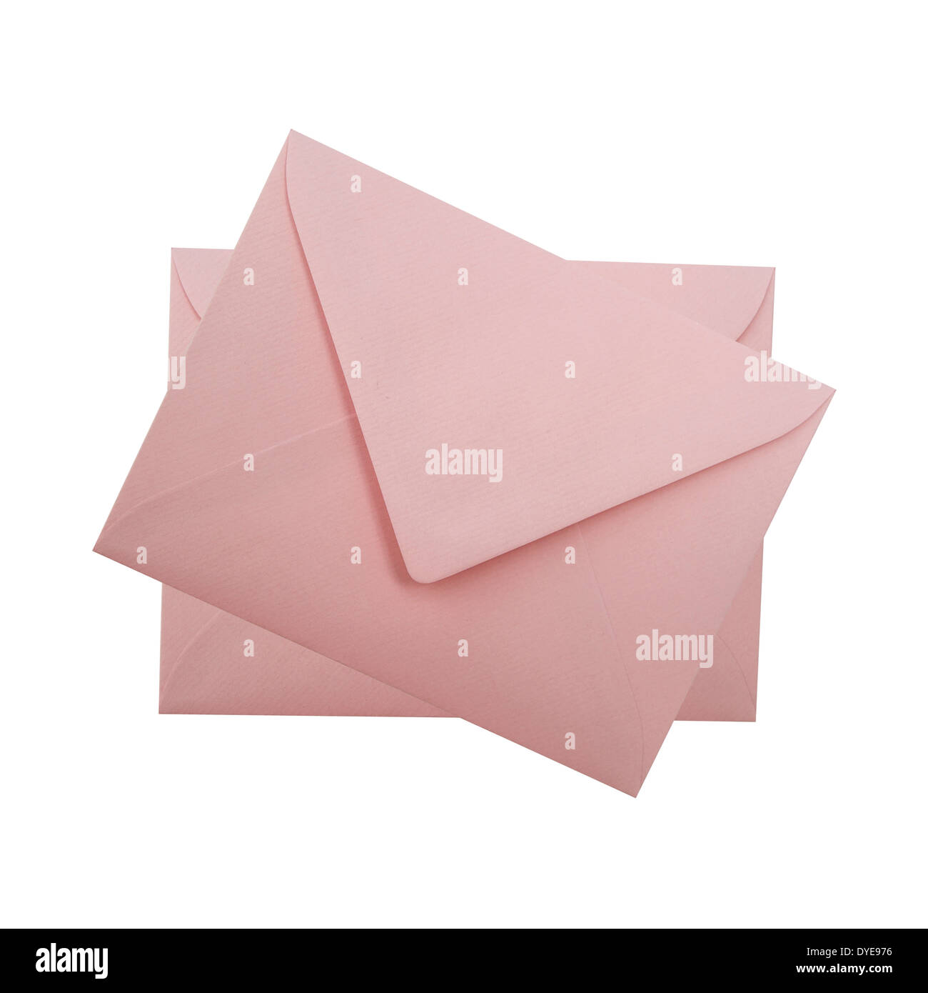 Pink envelope isolated on white background Stock Photo - Alamy