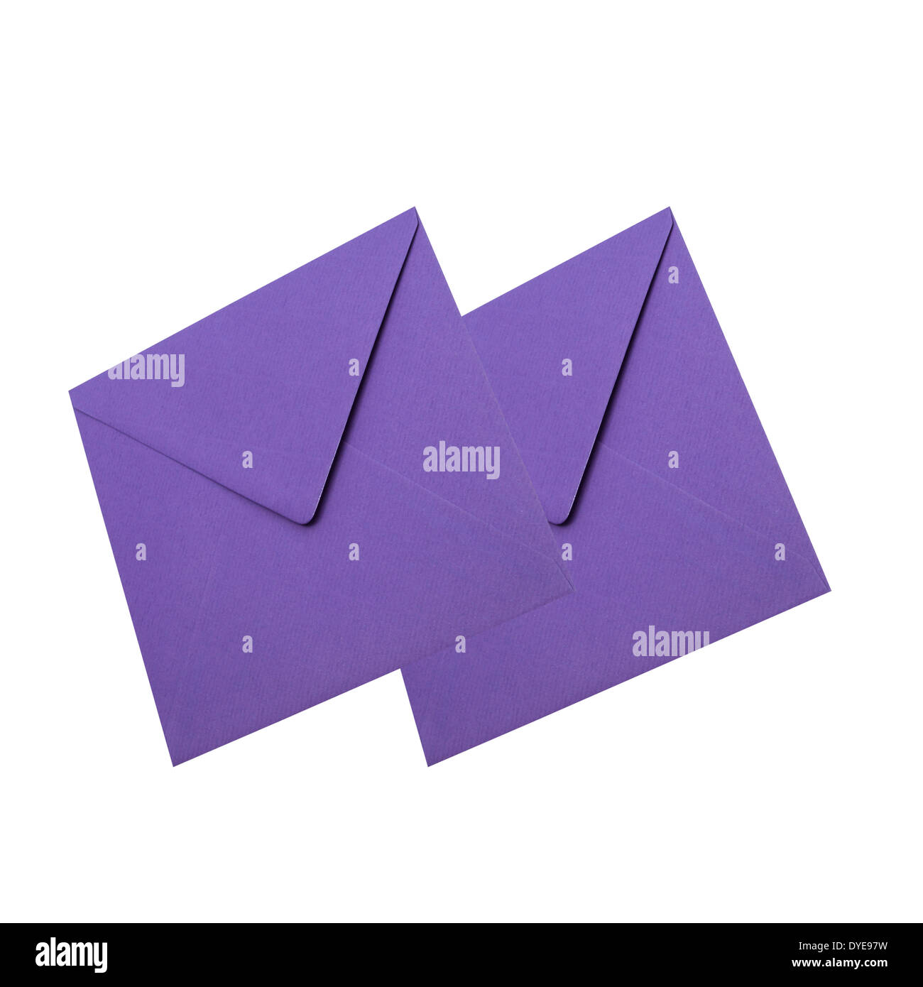 Purple envelope isolated on white background Stock Photo - Alamy