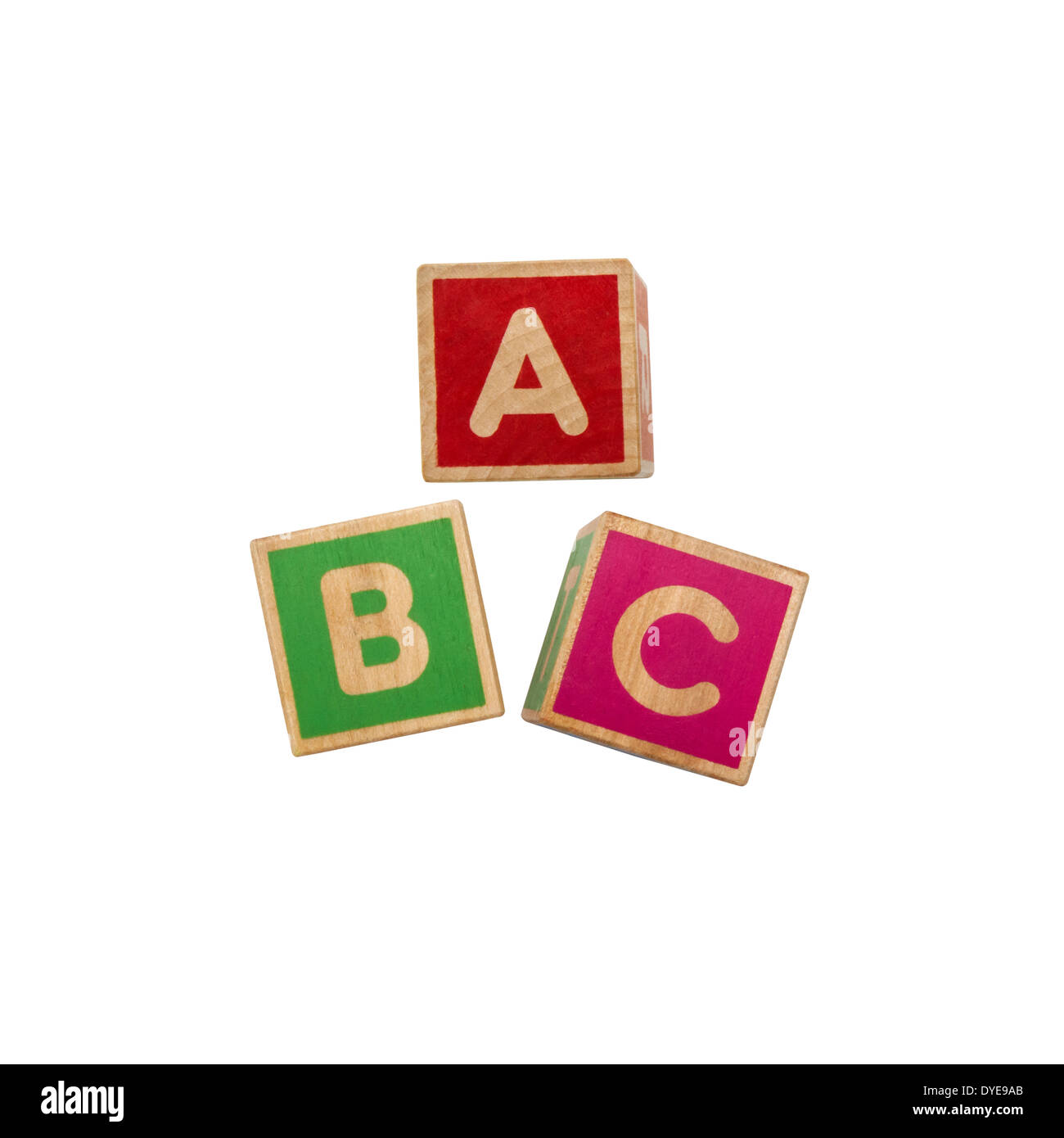 Alphabet blocks ABC isolated on white background Stock Photo - Alamy