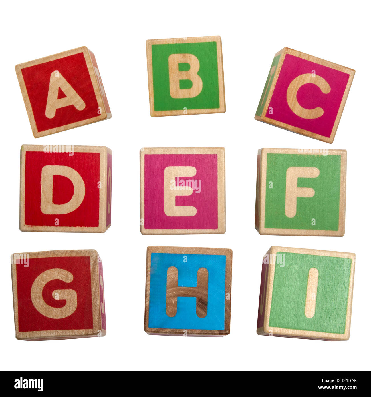 Alphabet blocks isolated on white background Stock Photo - Alamy