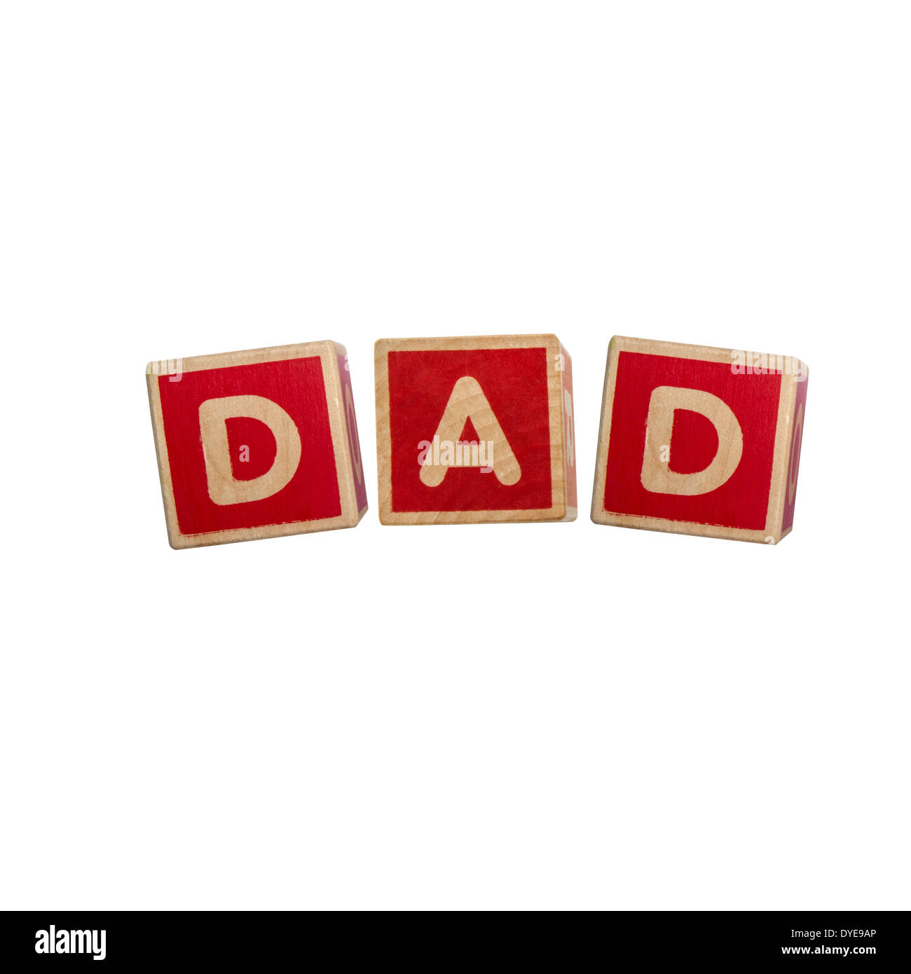 Alphabet blocks DAD isolated on white background Stock Photo - Alamy