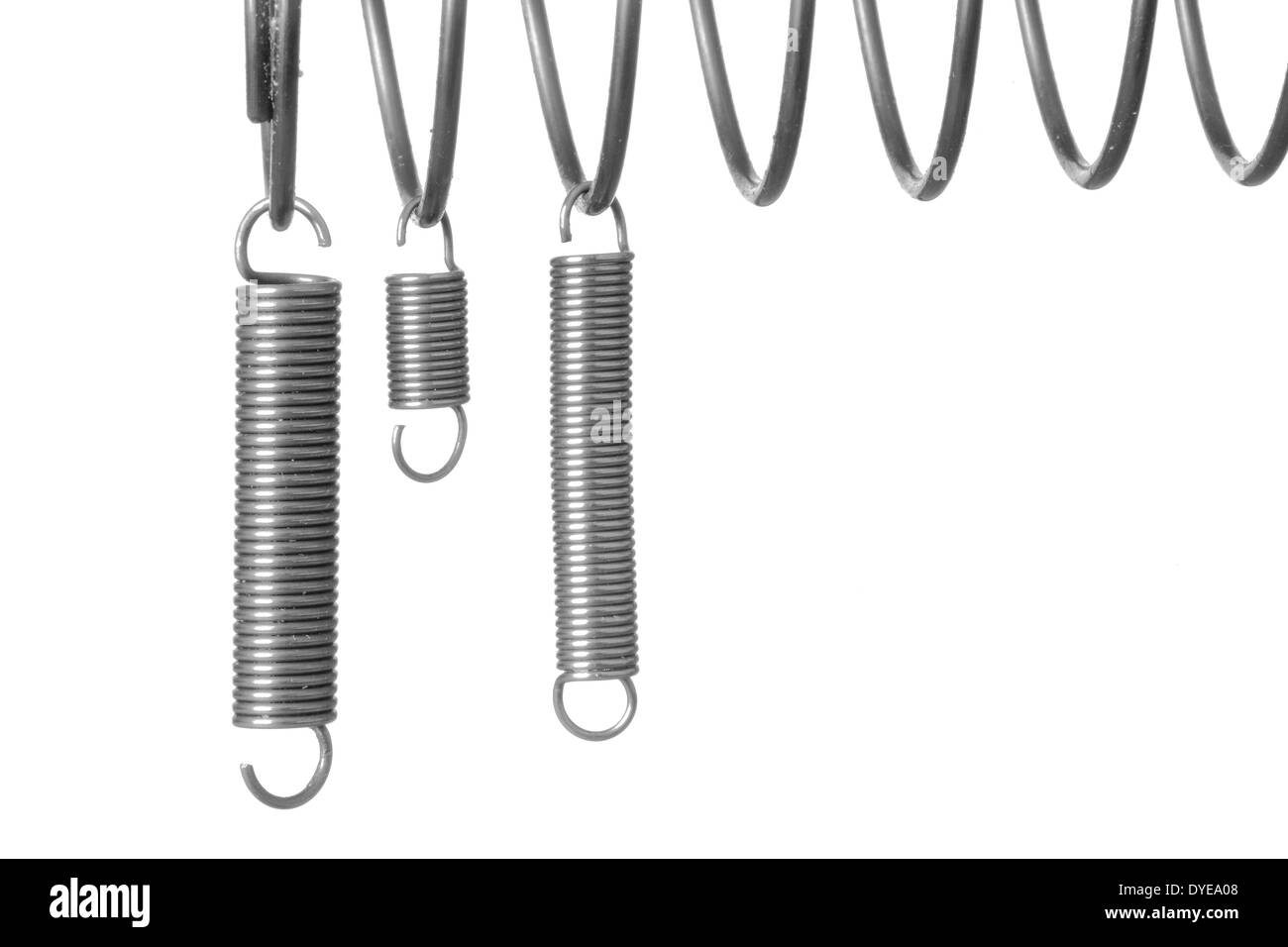 silver metal spring isolated on white Stock Photo - Alamy