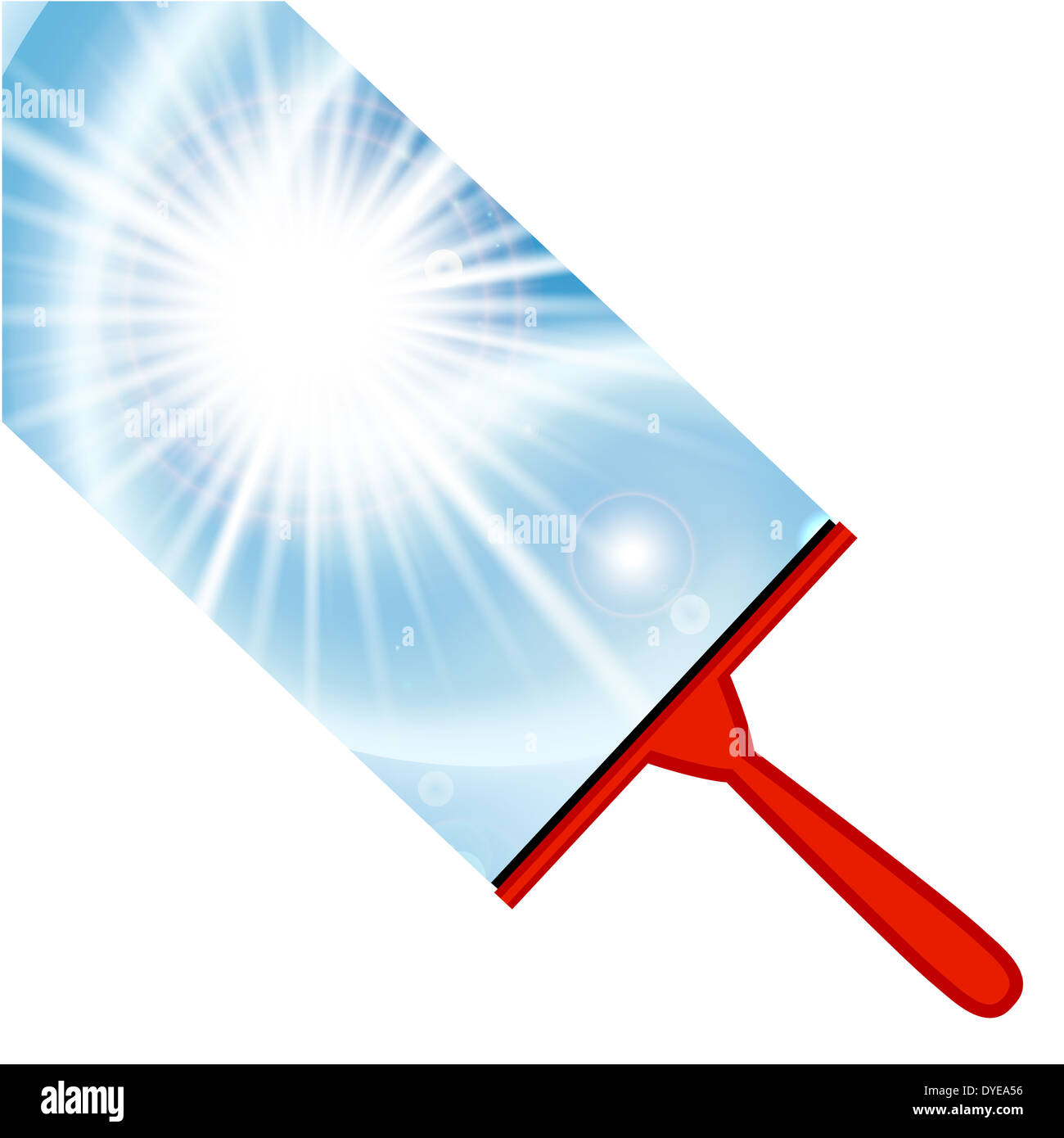 Illustration of window cleaning background with squeegee Stock Photo ...