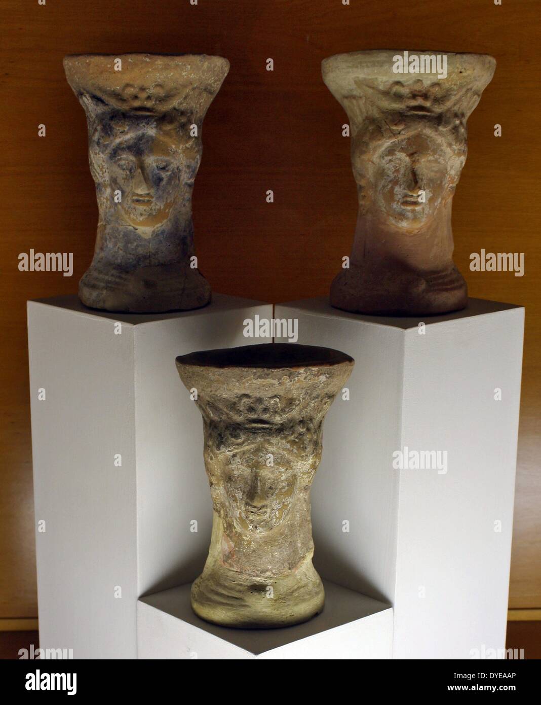 Perfume burners with representation of the goddess Demeter. Barcelona ...