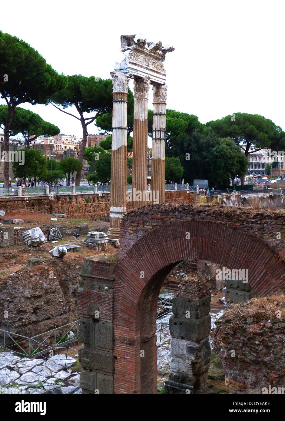 The Roman Forum is a rectangular plaza surrounded by the ruins of ...