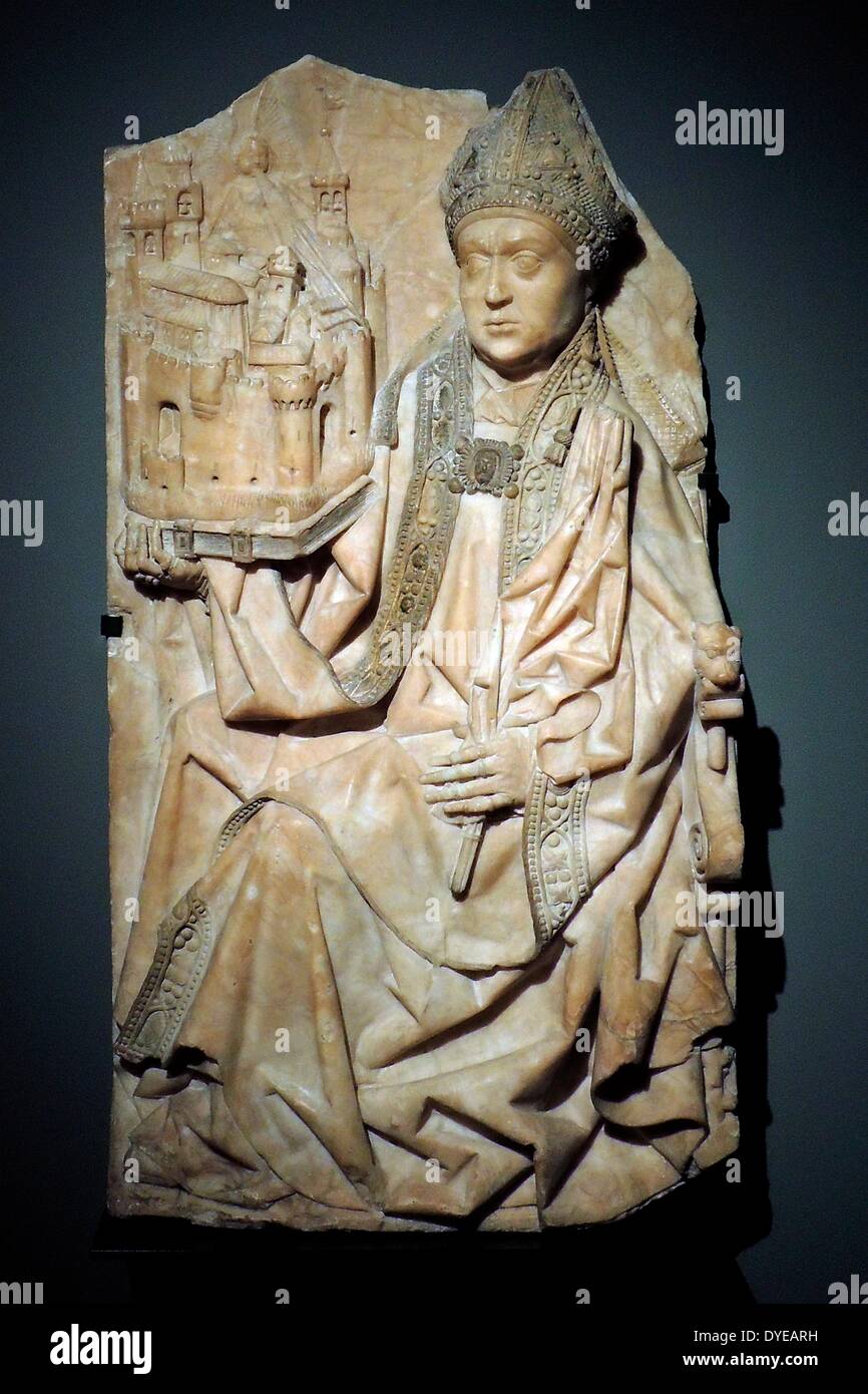 Saint Augustinus, Burgos, c 1500, alabaster with traces of polychromy ...