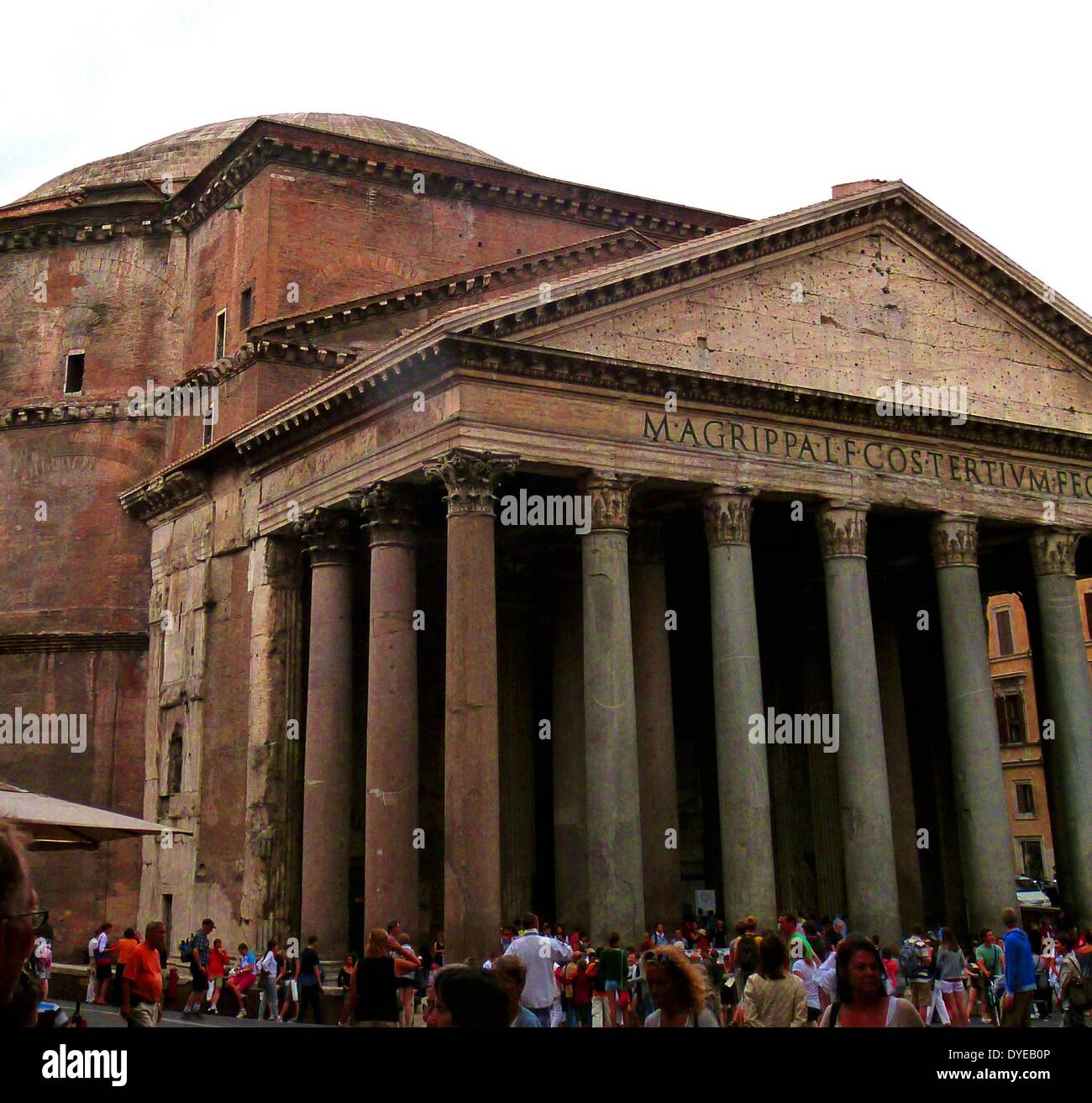 Scenes from the Pantheon (Rome). An ancient Roman temple dedicated to ...