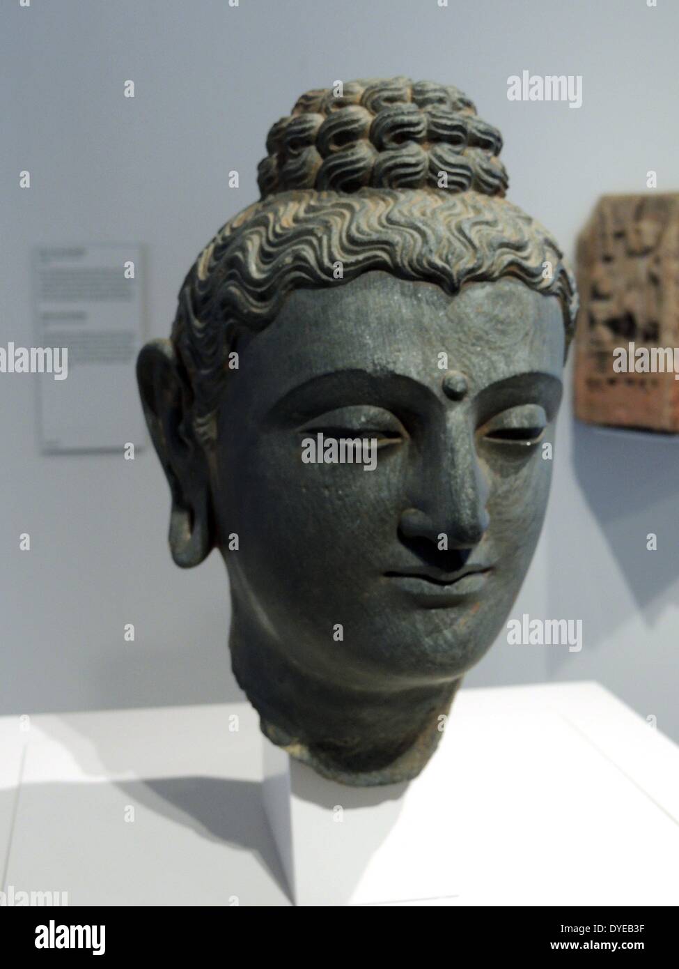 Head of the Buddha, Pakistan, Gadara, 3rd century, slate. The Stock ...