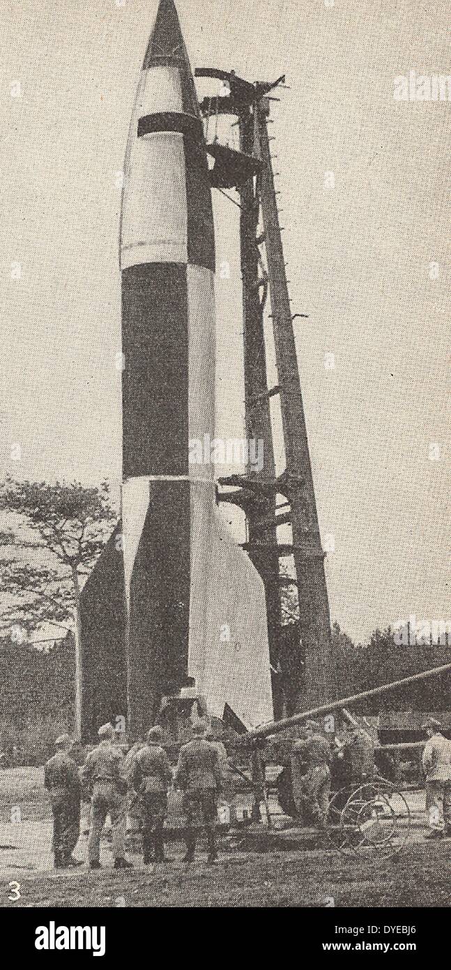 German V2 Flying bomb or rocket from World War Two. Circa 1941 Stock ...