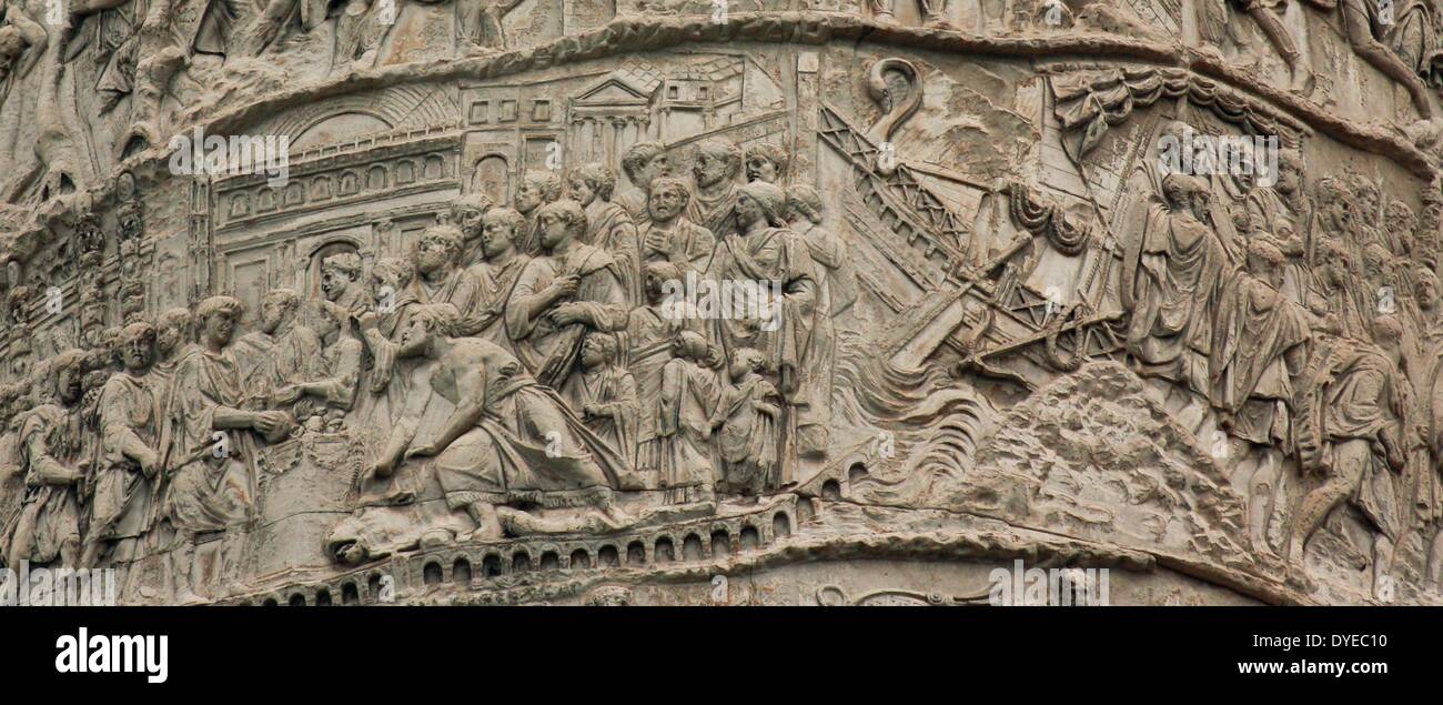 Trajans column located in the forum of trajan hi-res stock photography ...