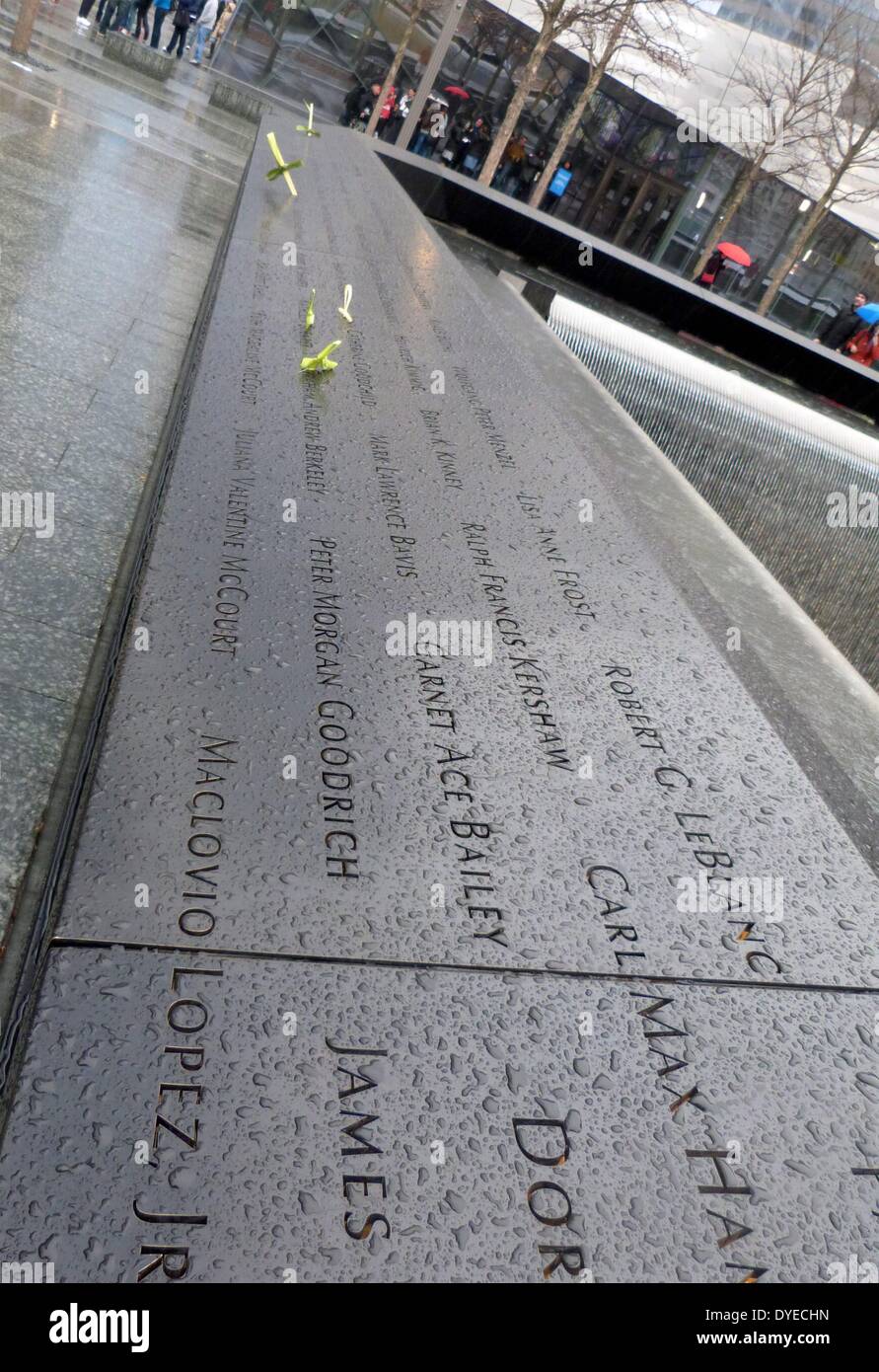 Memorial ground zero names twin towers monument usa terrorism hi-res ...