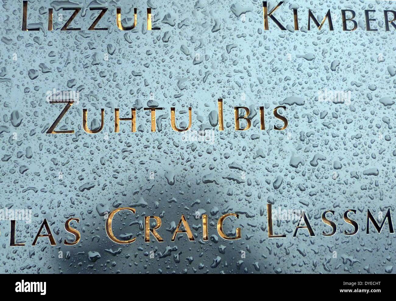 Memorial ground zero names twin towers monument usa terrorism hi-res ...