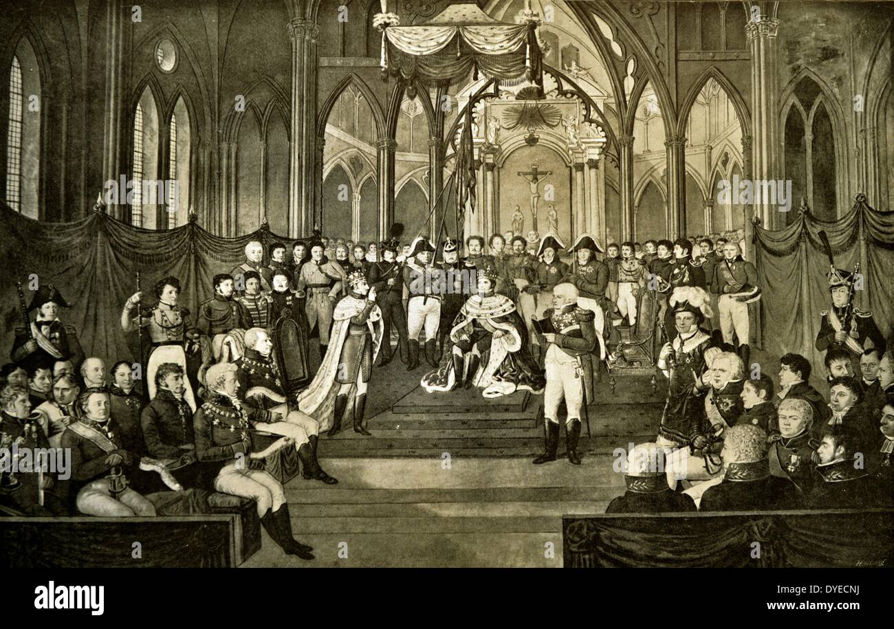 Illustration depicting the coronation of General Jean Baptiste ...