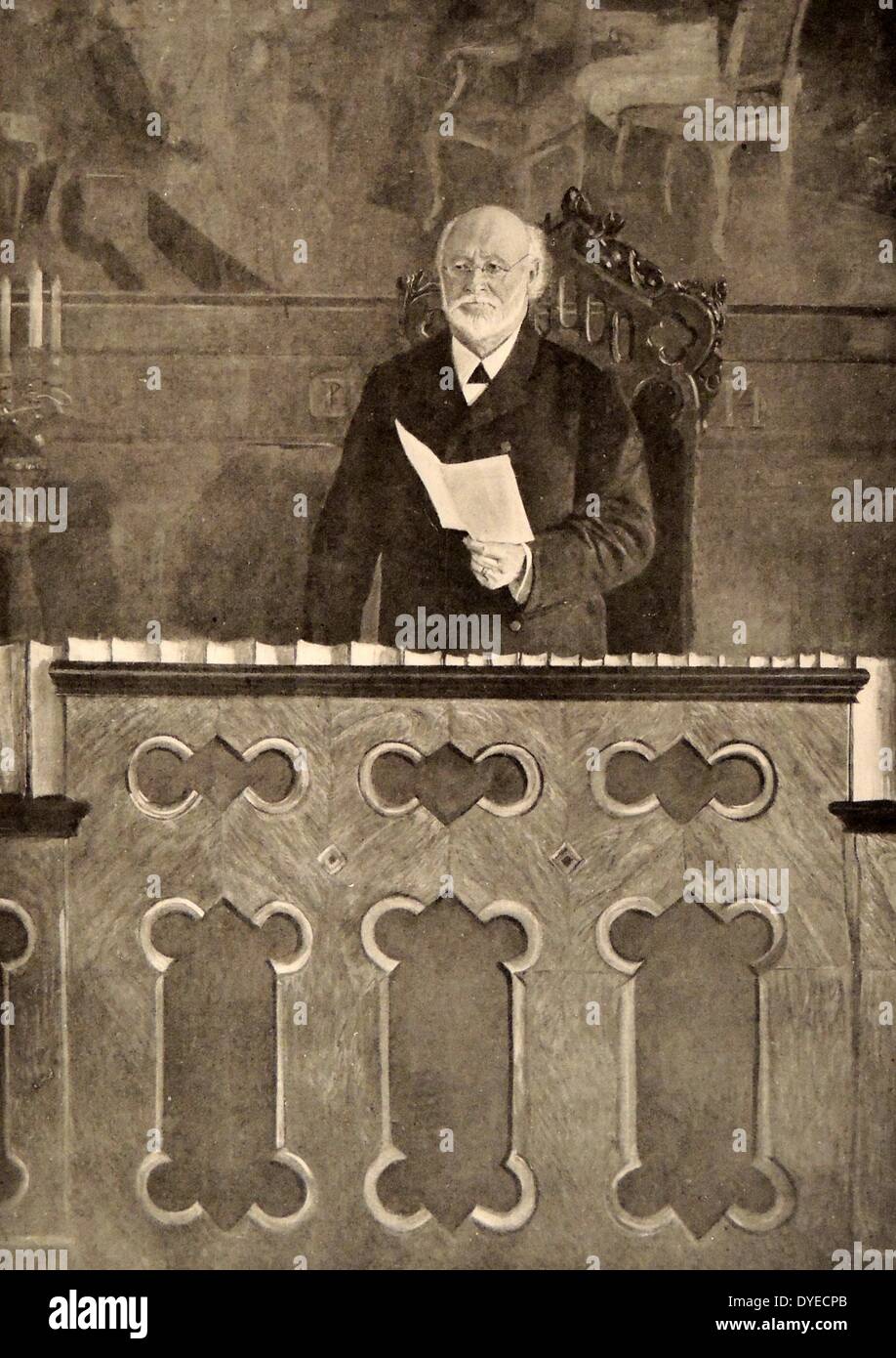 Illustration carl berner norwegian norway education politician politics ...