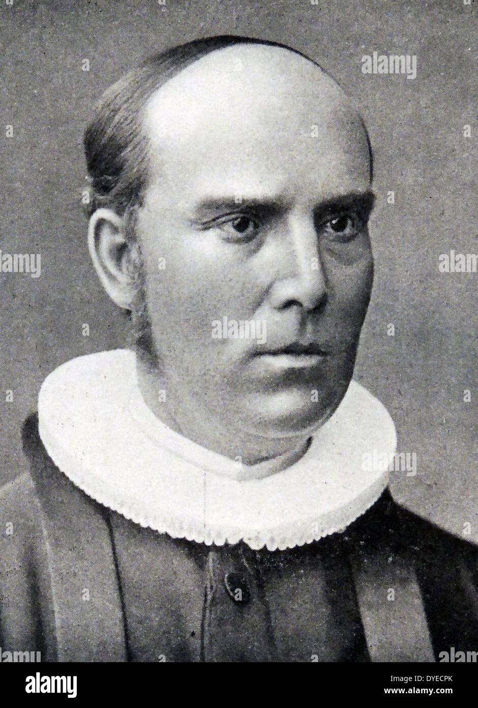 Illustration of Lars Olsen Skrefsrud, a Norwegian missionary and ...