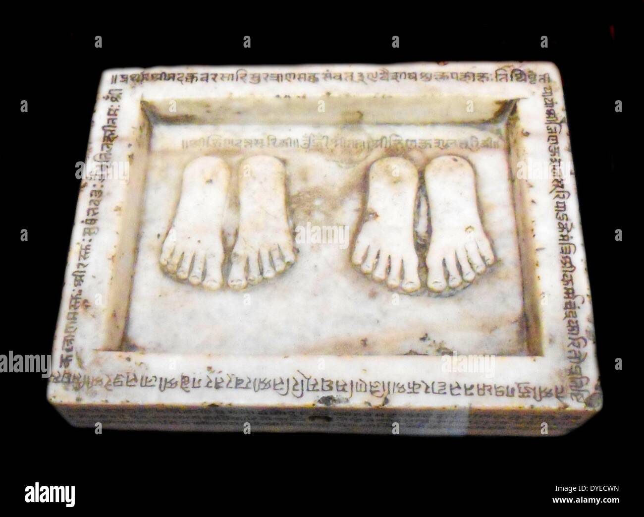 Marble Shrine of Two Jain Gurus 1725 Stock Photo - Alamy