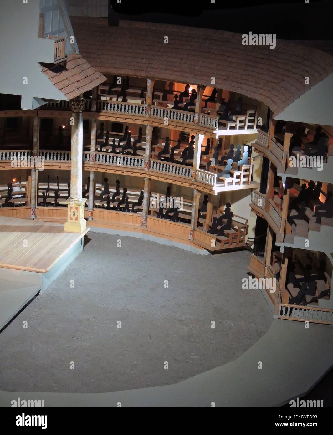 Reconstruction of the Globe Theatre 2013. Elizabethan stage venue in ...