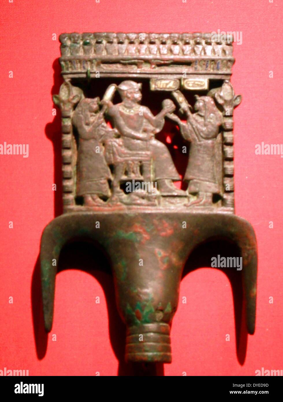 Palm of a Ceremonial Fan 1st Century A.D. Fan depicts a royal baldachin ...