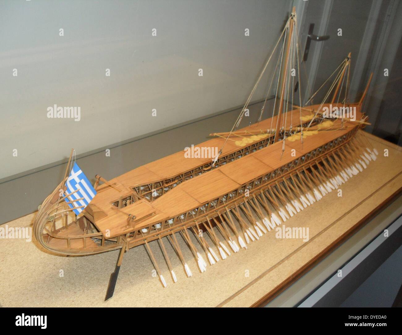 Model of a Trireme a Greek warship especially that in the fifth century ...