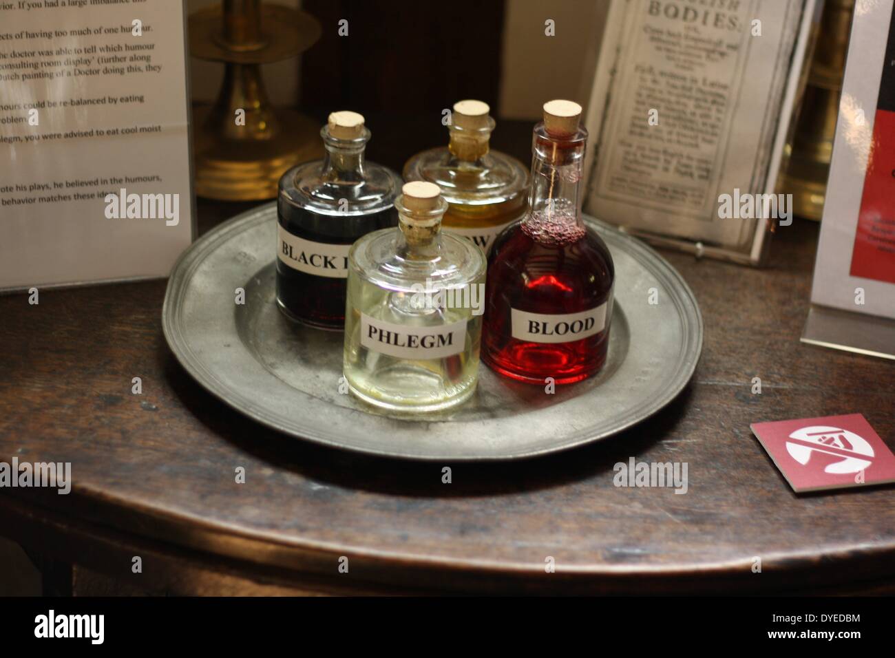 Bottles containing the four humours in ancient medicine. Greek ...