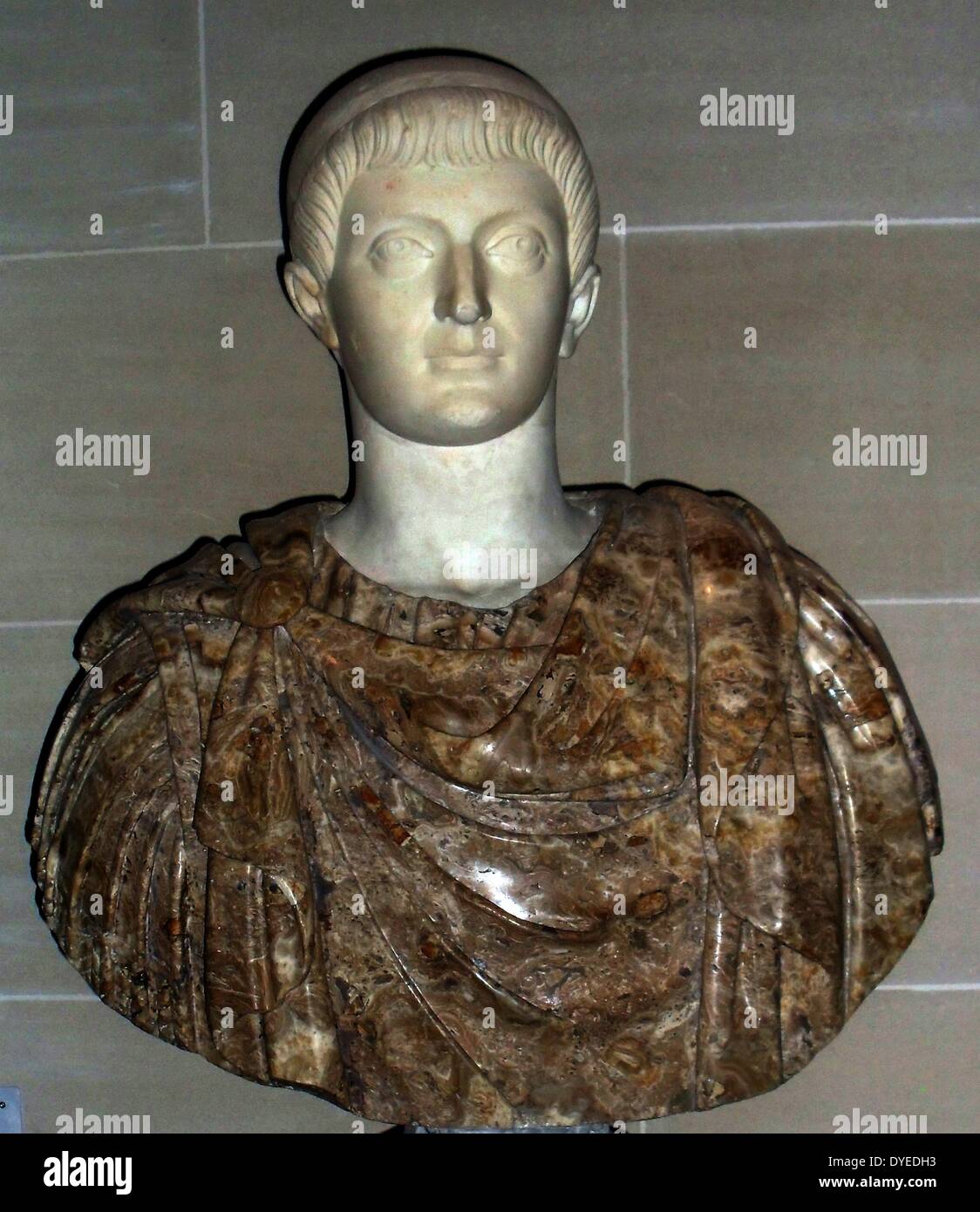 Marble Bust of Emperor Constans 338. Roman Emperor from 337–350 Stock ...