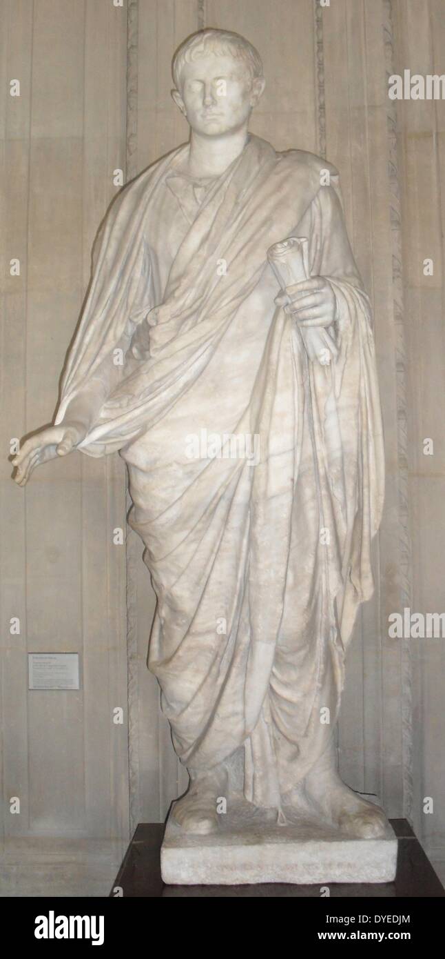 Marble Statue of Roman Emperor Tiberius 17 A.D Stock Photo - Alamy