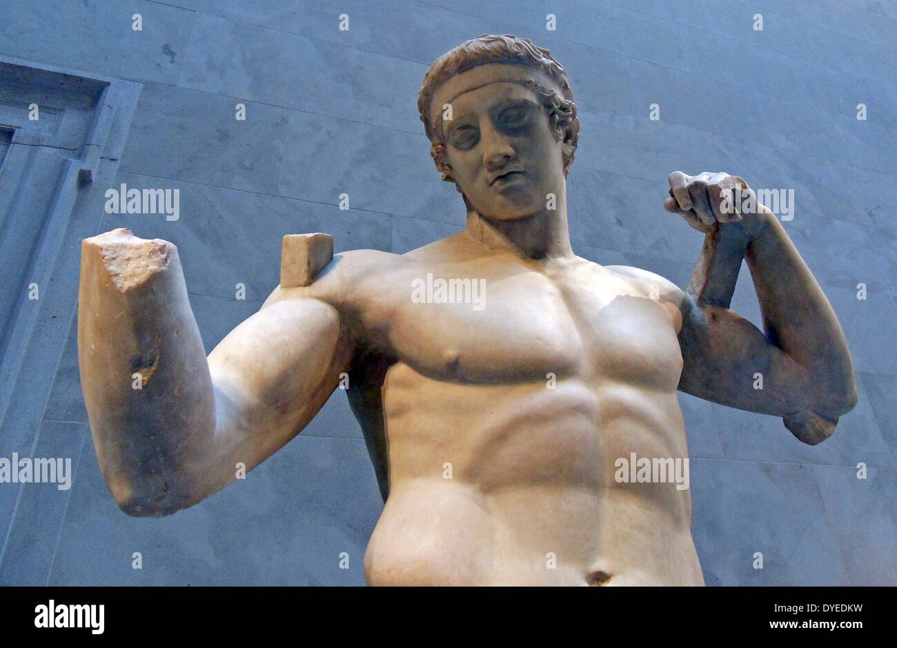 Marble Statue of the Diadoumenos (youth tying a fillet around his head ...